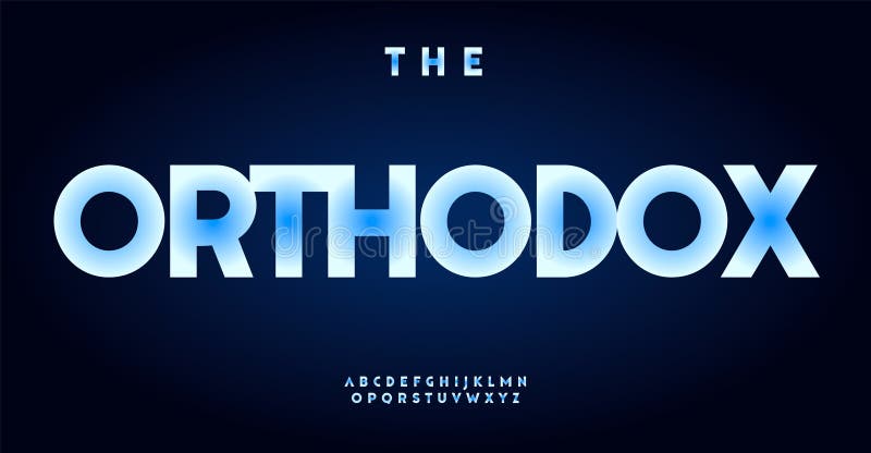 Bold Futuristic Display Font, Glowing Gradient Letters, Sharp Geometric ...