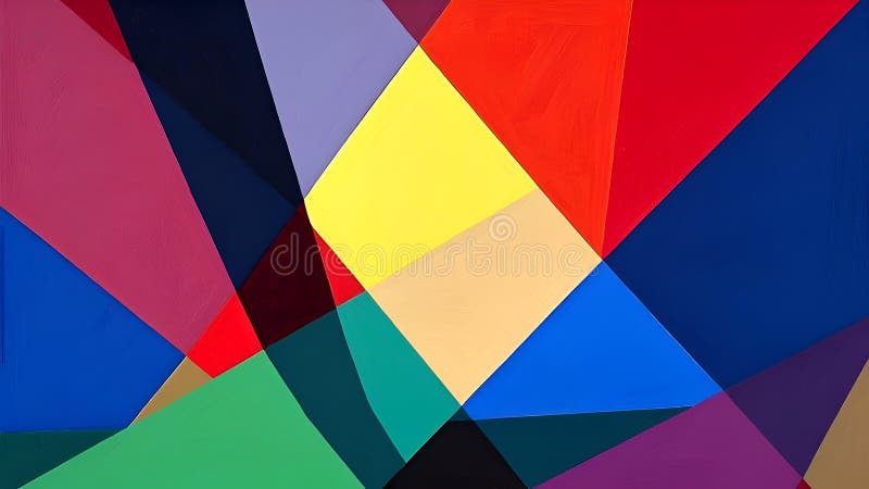 Abstract Geometric Art with Bold Multicolor Shapes Stock Illustration ...