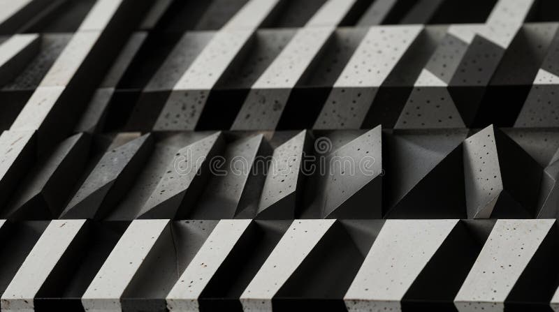 Bold Geometric Black and White Design, Featuring Sharp, Contrasting ...