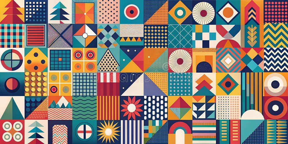 Bold Geometric Brutalist Design Elements a Modern Toolkit for ...