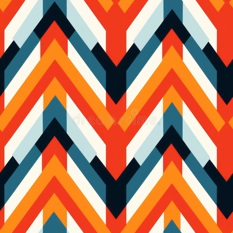 Bold and Geometric Chevron Pattern for Surface Printing Stock ...
