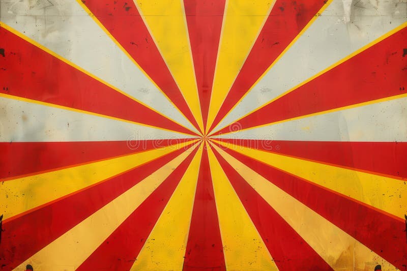 Bold Geometric Circus Border with Red and Yellow Stripes for Modern ...