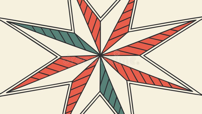 Bold Geometric Compass Rose, Navigation Symbol, Vector Design ...