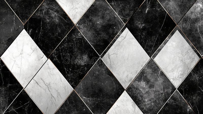 A Bold, Geometric Design with a Marble Texture in Grayscale. Stock ...