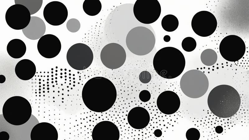 Bold Geometric Dot Pattern with Varying Sizes and Layout Stock ...