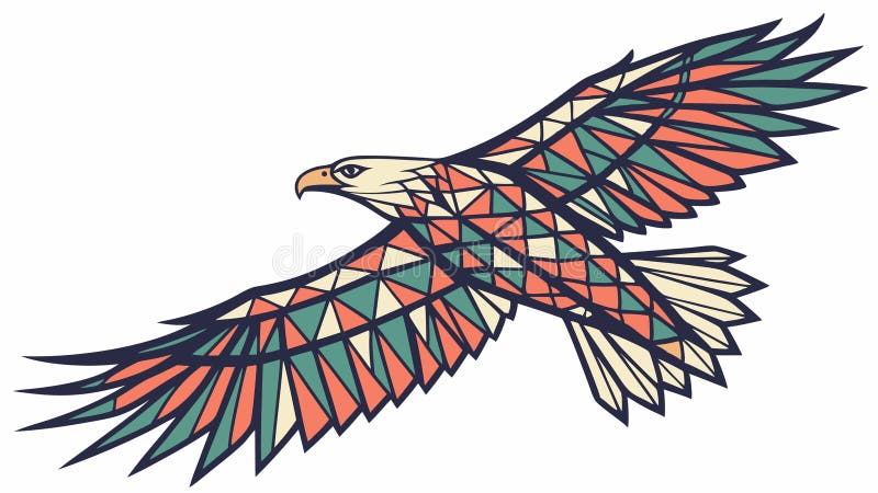 Bold Geometric Eagle Flying Abstract Vector, Vector Design Generative ...