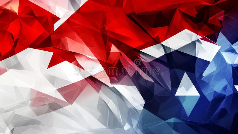 Bold Geometric Flag Abstract Design with Vibrant Triangles and Dynamic ...