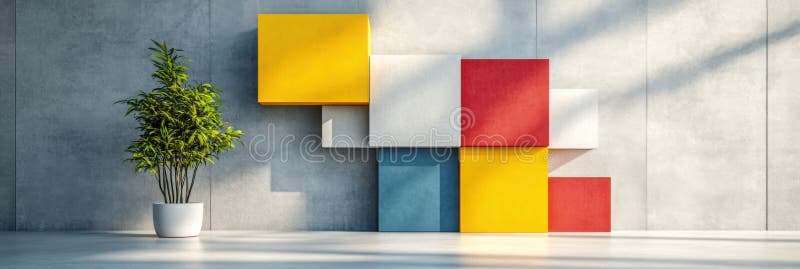 Bold Geometric Forms Create Vibrant Visual Interest in a Contemporary ...