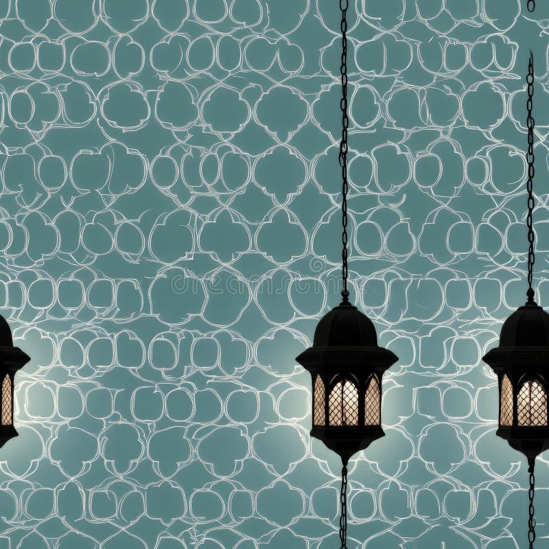 A Bold Geometric Lantern Pattern with Repeating Moroccan-style Lights ...
