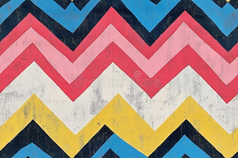 A Bold Geometric Pattern Featuring Large Zig-zags and Chevrons in ...