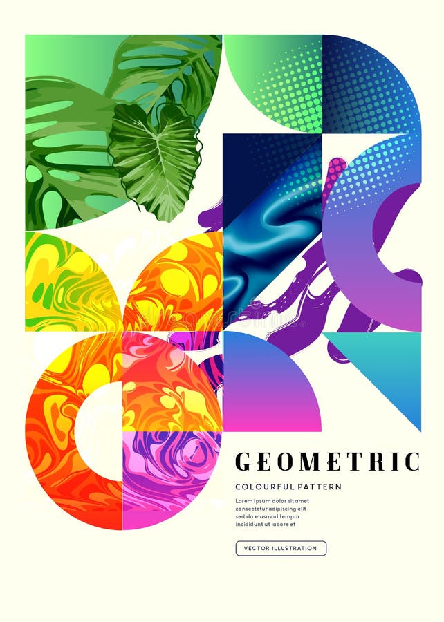 Bold Geometric Pattern Layout Background Stock Vector - Illustration of ...