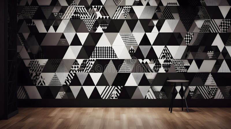 Bold Geometric Pattern of Triangles and Diamonds in Shade Generative AI ...
