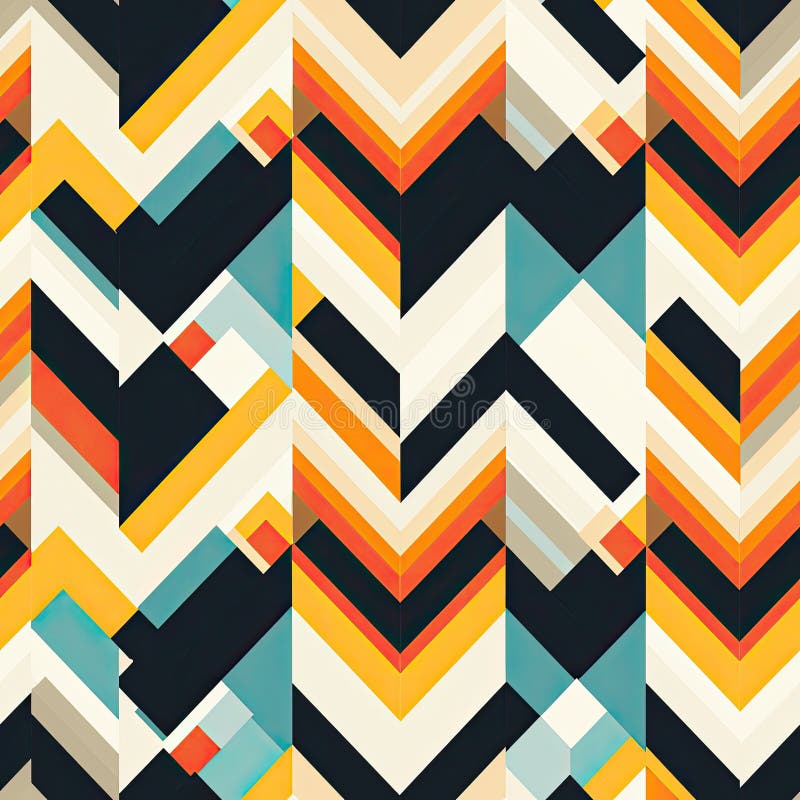 Bold and Geometric Patterns Create Modern Embroidered Design. Seamless ...