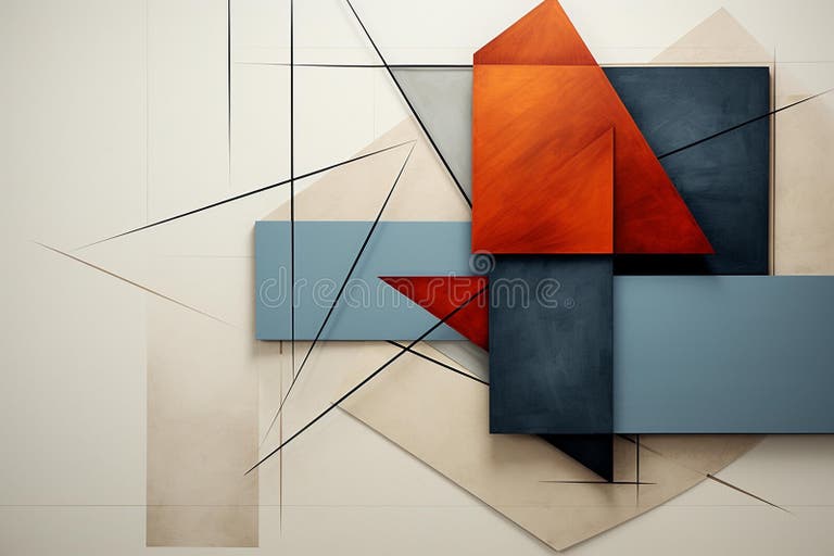 A Bold Geometric Shape with Contrasting Colors, Creating a Striking ...