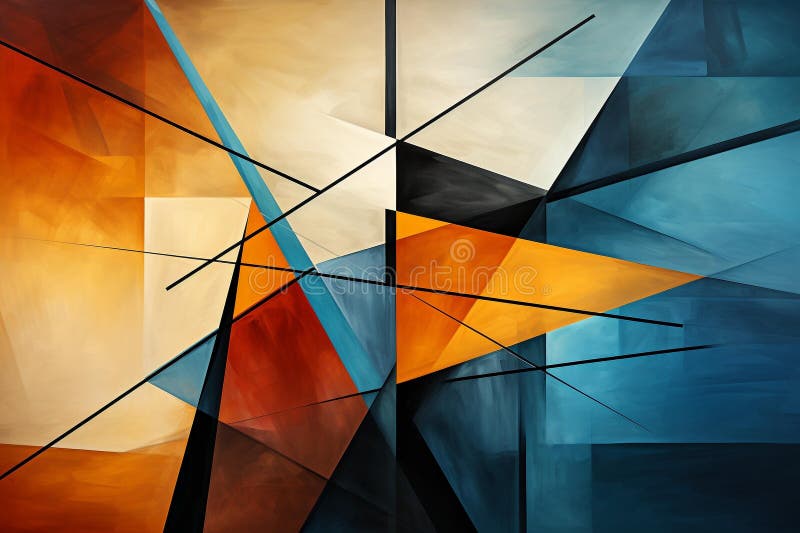 A Bold Geometric Shape with Contrasting Colors, Creating a Striking ...