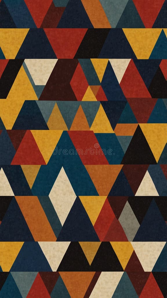Bold Geometric Shapes Including Triangles, Hexagons, and Squares in ...