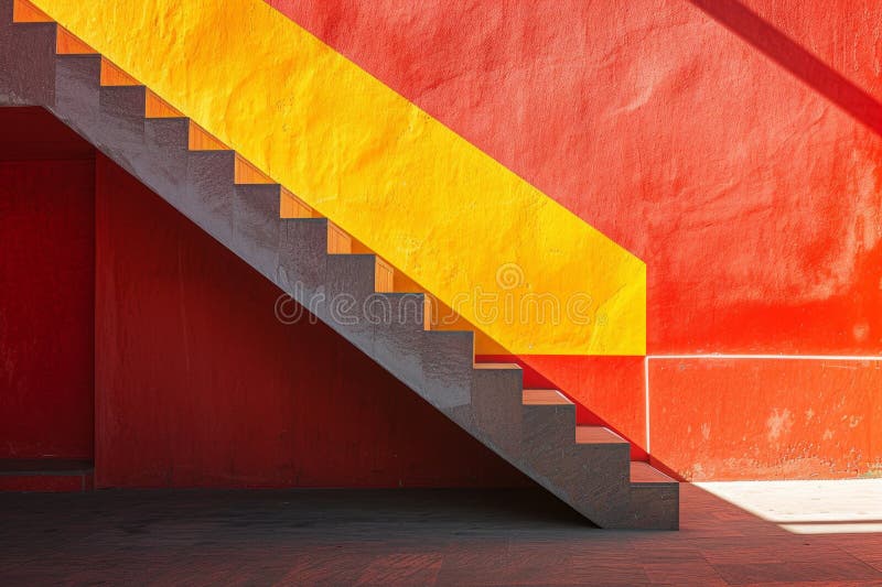 Bold Geometric Shapes Juxtapose Against Each Other, Creating a Dynamic ...
