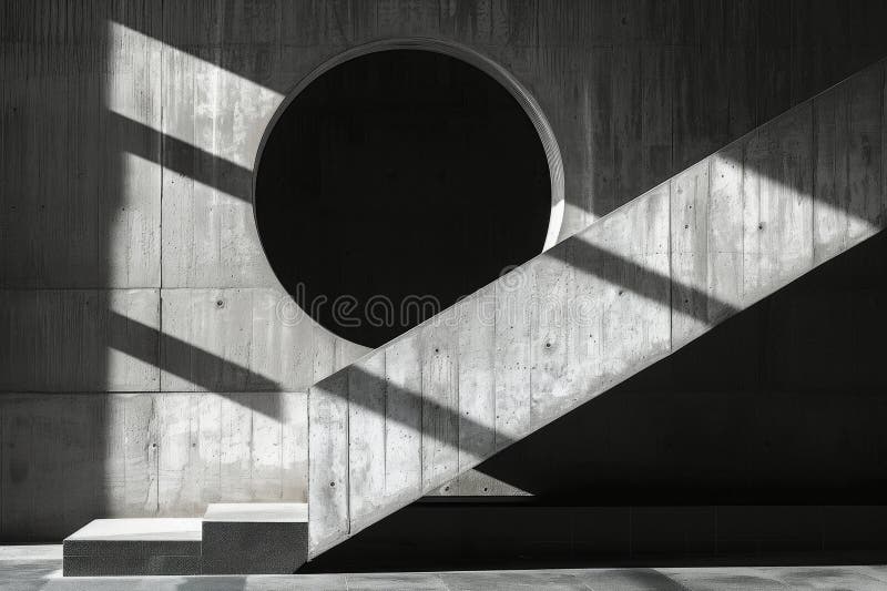 Bold Geometric Shapes Juxtapose Against Each Other, Creating a Dynamic ...