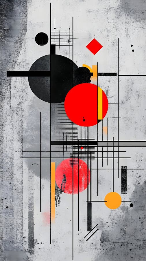 Bold Geometric Shapes in Modern Abstract Art Style for Creative ...