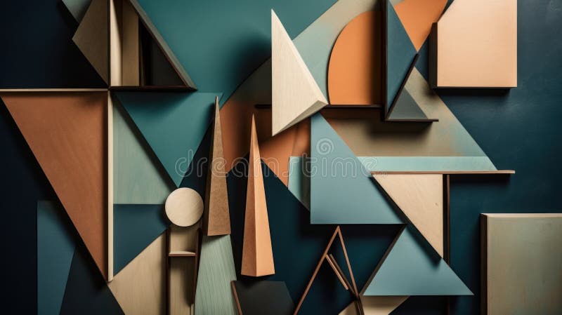 Bold Geometric Shapes and Sharp Angles in Subtle. AI Generated Stock ...