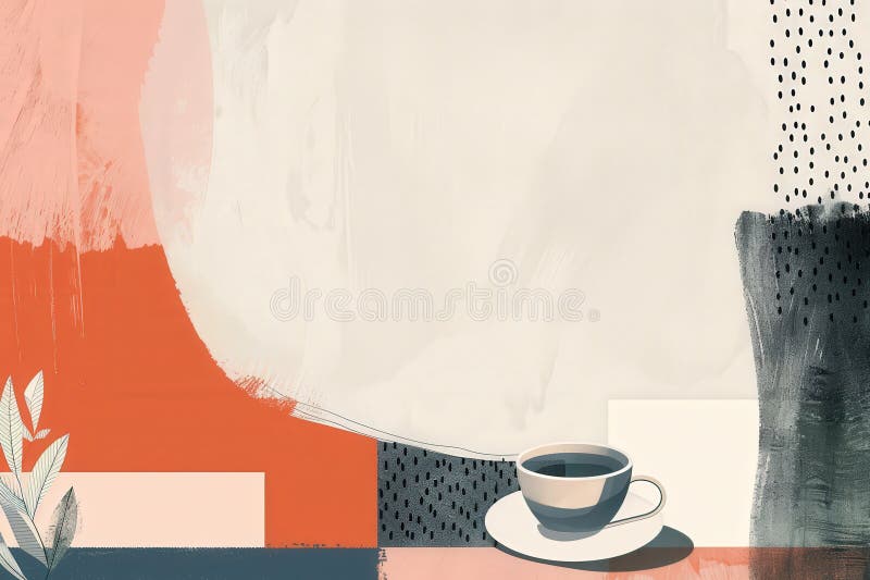 Bold Geometric Tea Border with Abstract Patterns and Modern Design ...