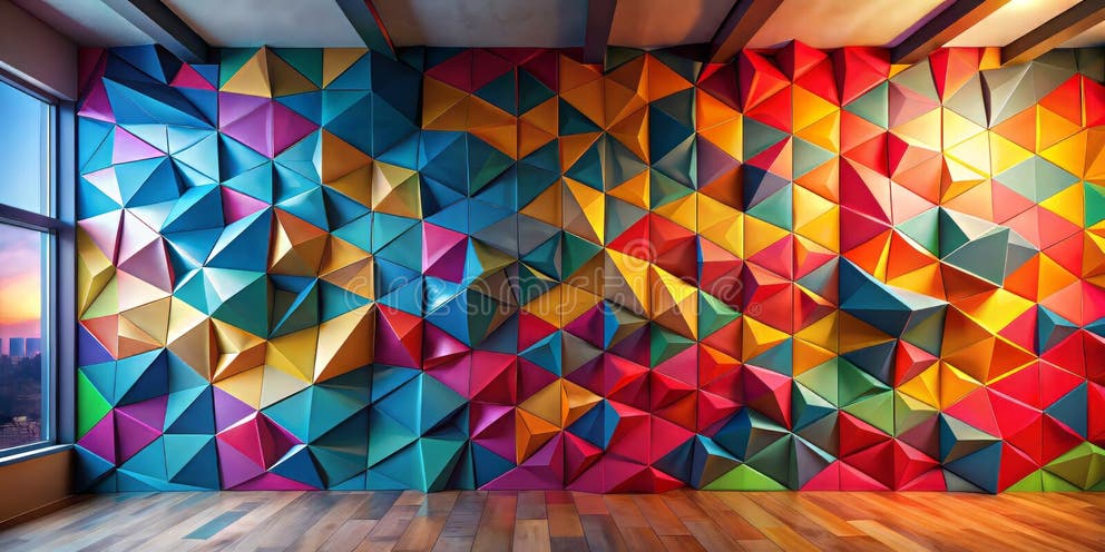 Bold Geometric Wall Art a Stunning Polygonal Pattern for Modern ...