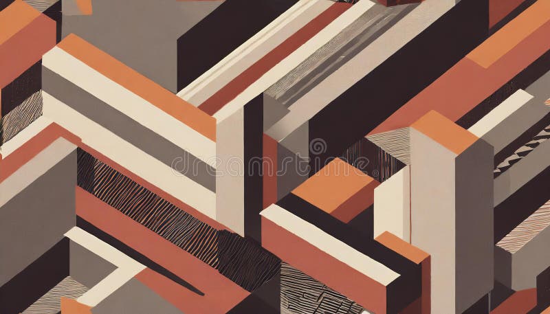 Bold Geometric Zig Zag Pattern for Surface Printing Stock Illustration ...
