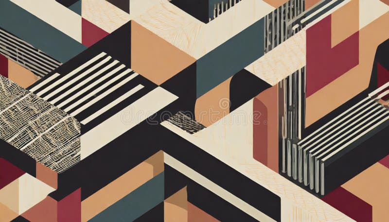Bold Geometric Zig Zag Pattern for Surface Printing Stock Illustration ...