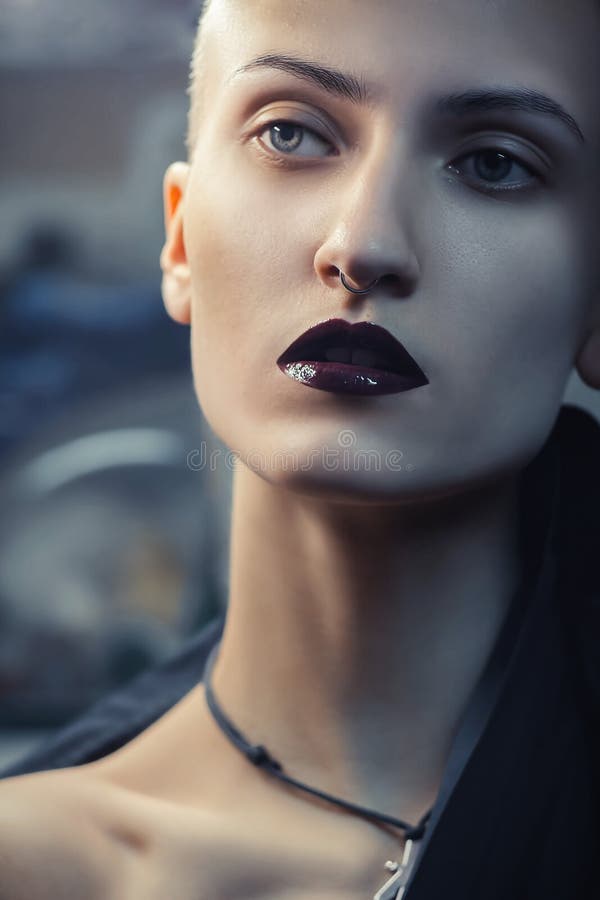 Bold girl stock photo. Image of concept, model, metal - 15685158