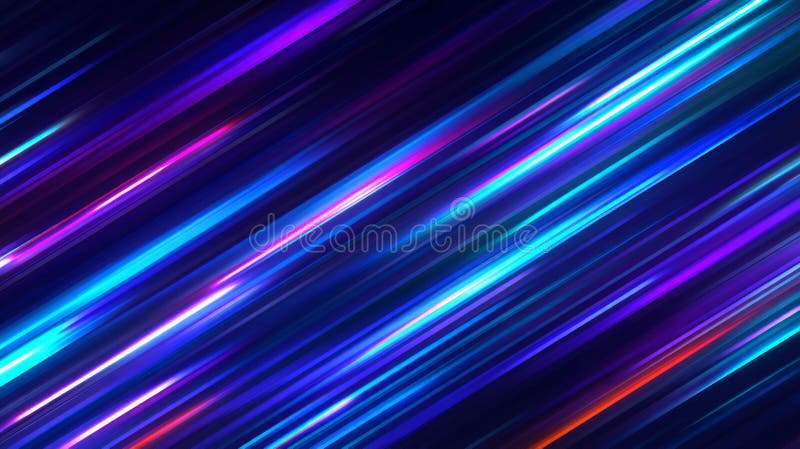 Bold Glowing Light Bursts and Diagonal Neon Lines Creating Energetic ...
