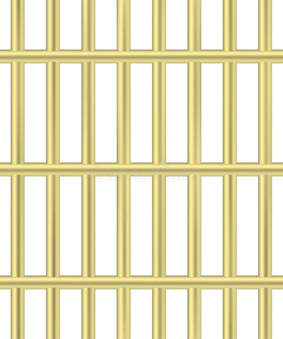 Bold Golden Jail Bars Pattern. Prison Cell Seamless Vector. Stock ...