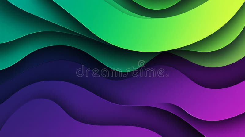 A Bold Gradient Background Shifting from Neon Green To Deep Purple ...