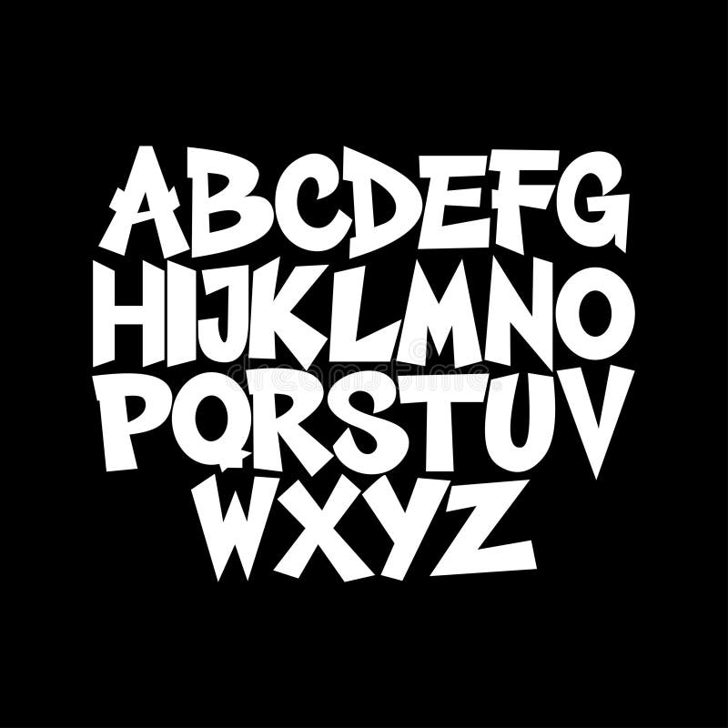 Bold Graffiti Font, Urban Street Style Alphabet for Creative Designs ...