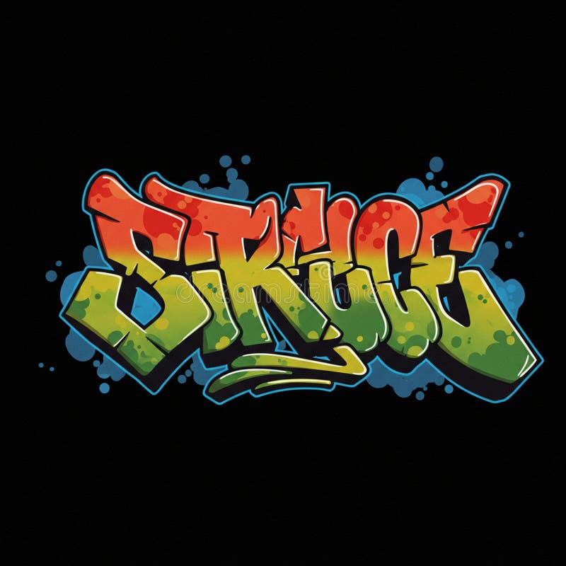 Bold Graffiti-style Artwork with the Word "STRUCE" in Vibrant Red ...