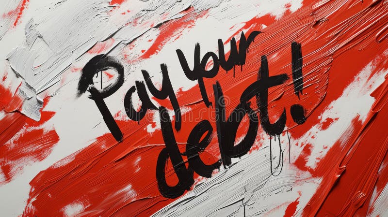 Bold Graffiti Style Text Abstract Red White Paint Background Stock ...