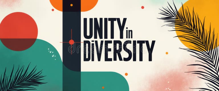 Bold Graphic Design Showcasing Unity in Diversity Stock Photo - Image ...
