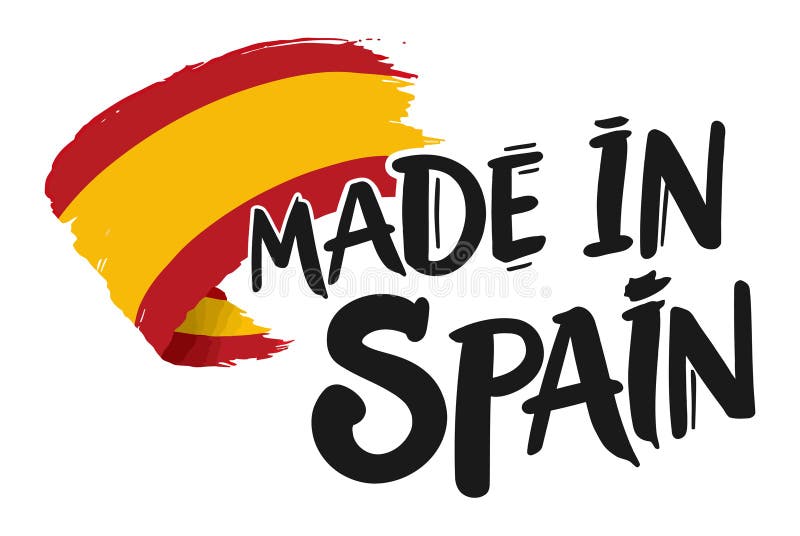"Made in Spain" Text with Spanish Flag Stock Illustration ...