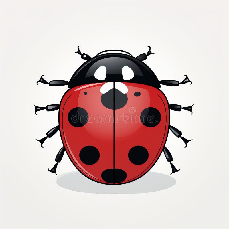 Bold Graphic Illustration of a Ladybug: Detailed Character with ...