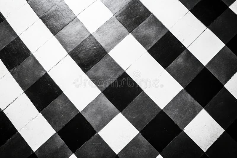 Bold Graphic Pattern Featuring Diagonal Stripes and a Checkerboard ...