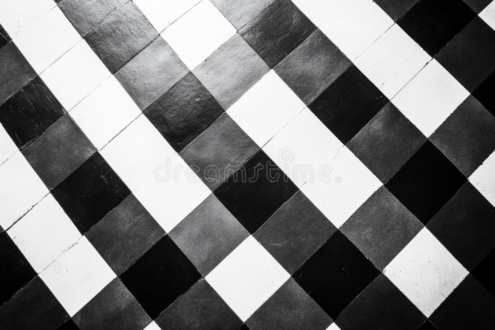 Bold Graphic Pattern Featuring Diagonal Stripes and a Checkerboard ...