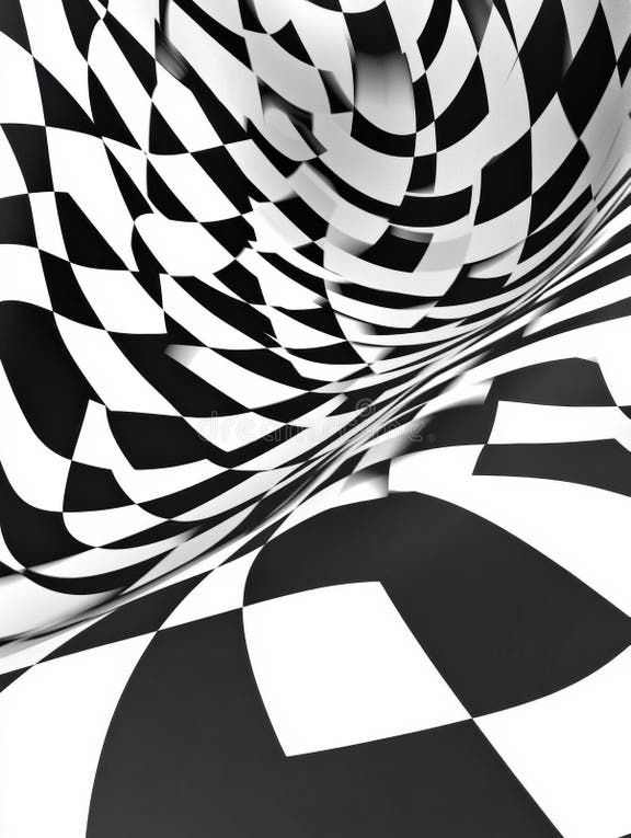 Bold Graphic Pattern Featuring Diagonal Stripes and Checkerboard ...