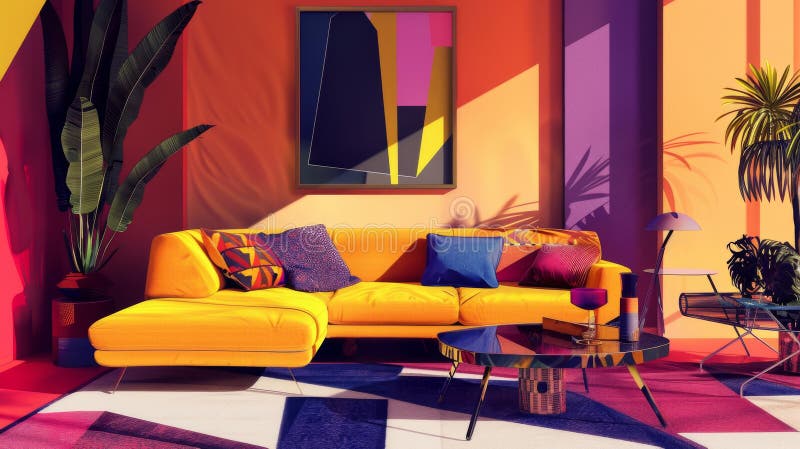 Bold Graphic Silhouette of Decor Elements Adding Visual Interest To a ...