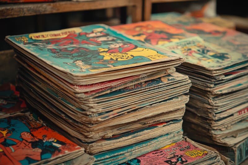 With Bold Graphics and Bright Hues, a Stack of Vibrant Vintage Comic ...