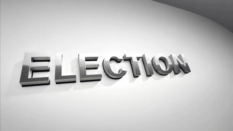 Bold Gray ELECTION Letters Appear on White Background Stock Video ...