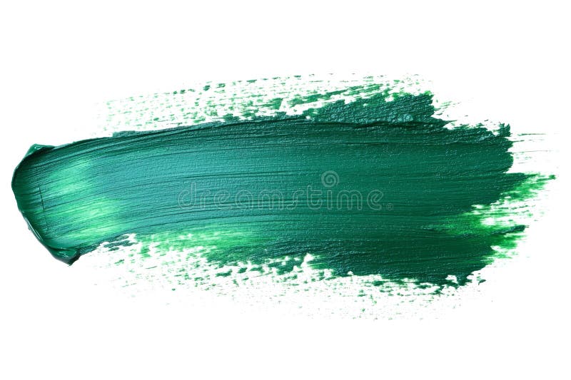 Bold Green Brushstroke Creating a Textured Artistic Effect Stock Image ...