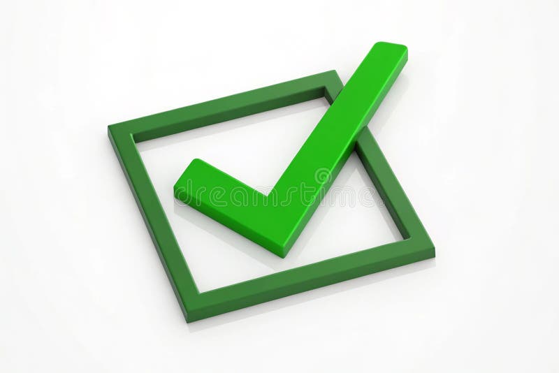 Green Tick Checkmark Icon for Checkbox Marker Symbol Stock Illustration ...