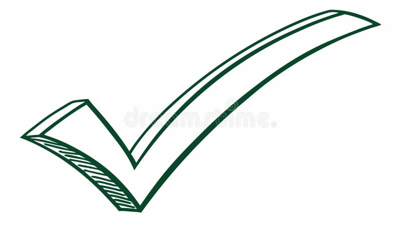 Bold Green Checkmark Symbol, Vector Design Generative AI Stock Vector ...