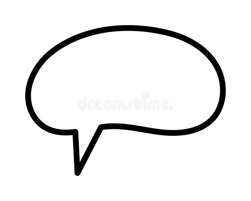 A Bold, Hand-drawn Speech Bubble Graphic, Perfect for Communication ...