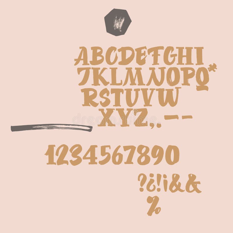 Bold Handwritten Brush Font. Script Stock Vector - Illustration of ...