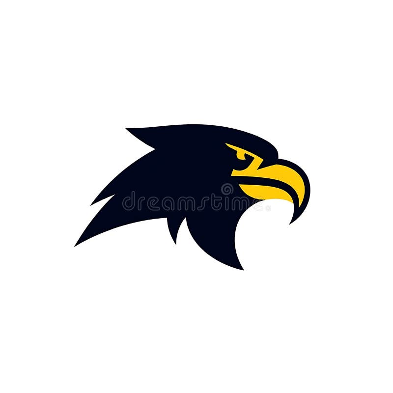 Bold Hawk Head Logo Design stock illustration. Illustration of hawk ...